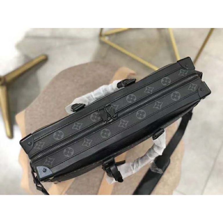 LV LV Unisex Soft Trunk Briefcase Monogram Eclipse Canvas – Rezalu ...