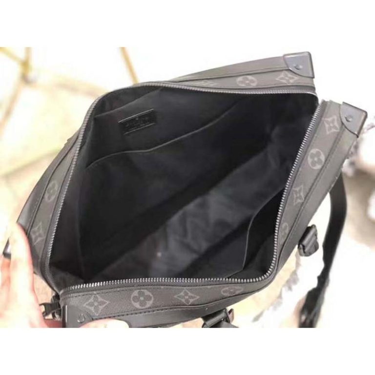 LV LV Unisex Soft Trunk Briefcase Monogram Eclipse Canvas – Rezalu ...